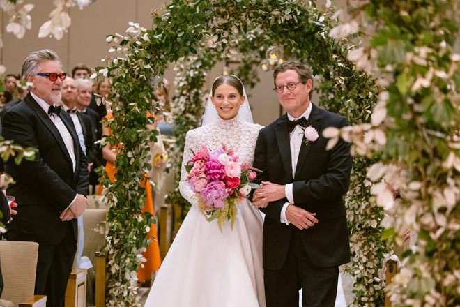 Bride Honors Her Parents’ Nuptials With a Stunning Pink and Orange ...